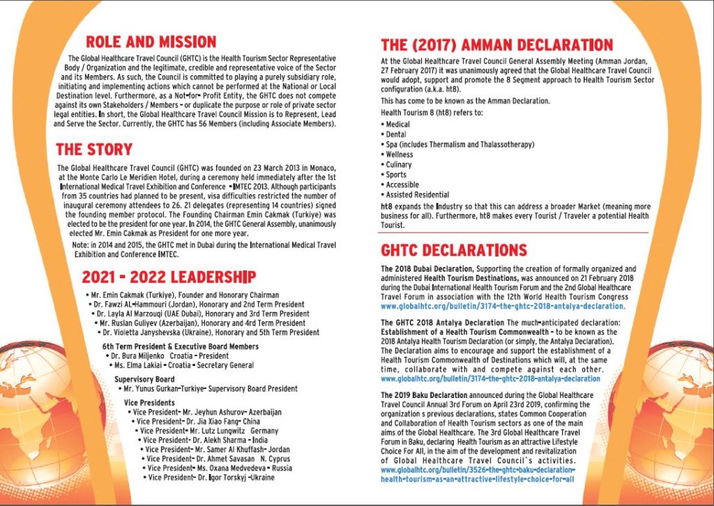 GHTC Brochure and Leaflets - Global Healthcare Travel Council