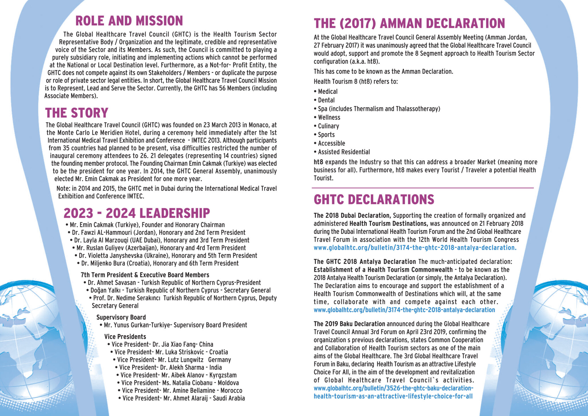 GHTC Brochure and Leaflets - Global Healthcare Travel Council